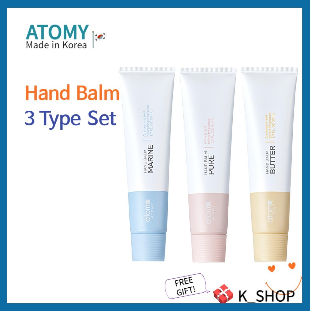 ATOMY Hand Balm 3 Type, PURE, BUTTER, MARINE (50ml) | Shopee Philippines