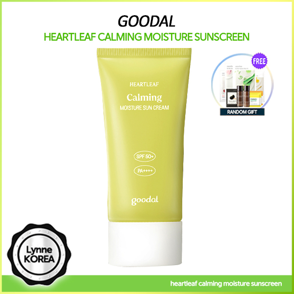 [1+1] GOODAL Heartleaf Calming Moisture Sun Cream 50ml / Face Sunscreen ...