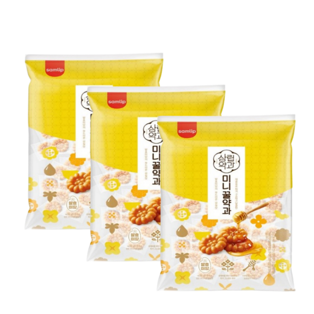 [Samlip] Mini Honey YAKGWA 23P (140g) 653Kcal 1BAG/ 3BAG Korean Snacks ...