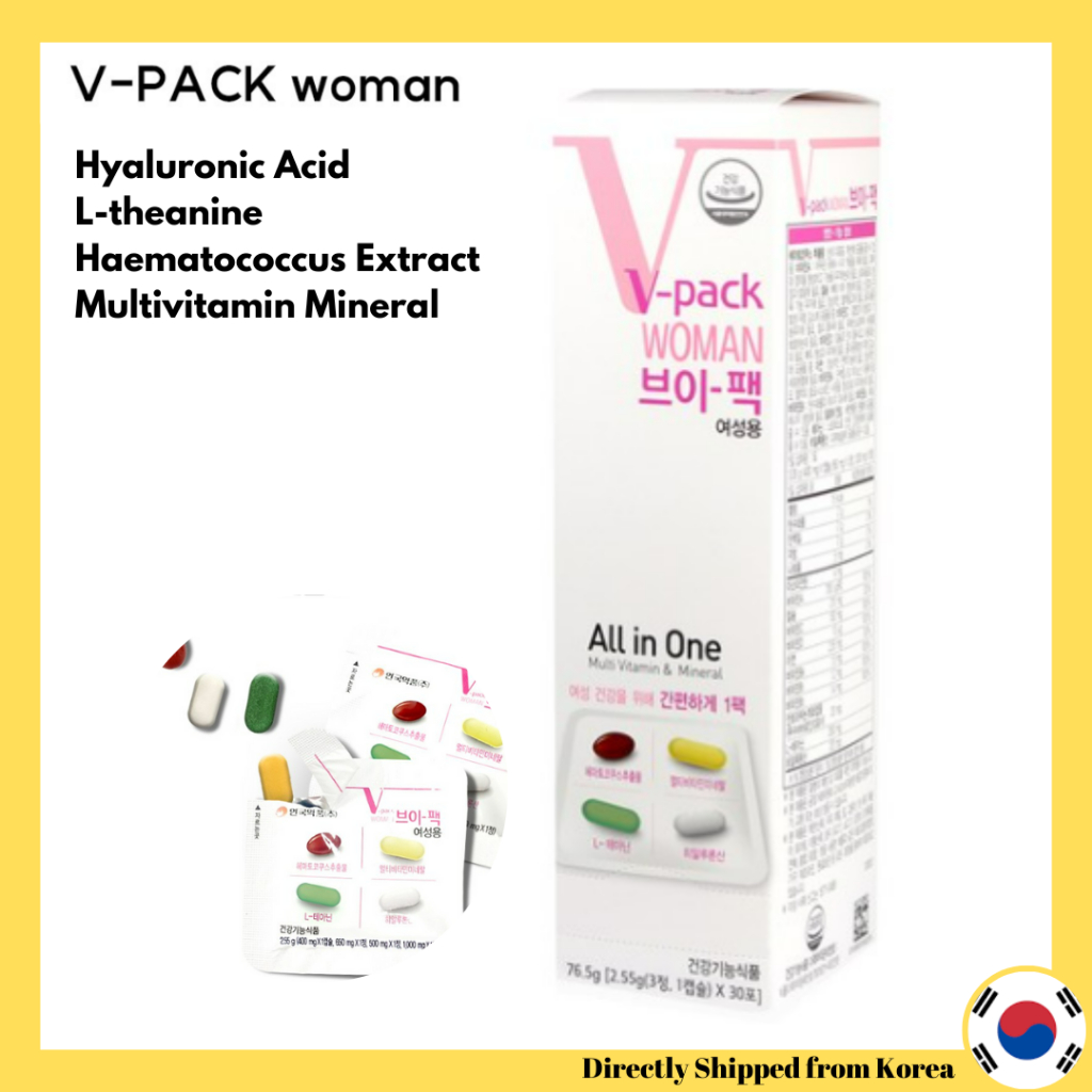 V-Pack Woman All in One Haematococcus extract, Multivitamin Mineral, L ...