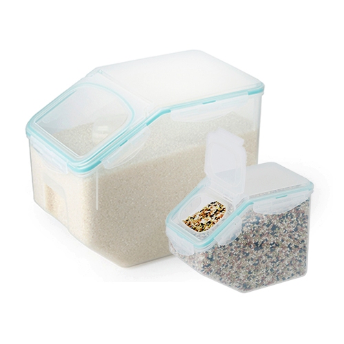 LocknLock 2 Set (10kg + 2.5kg) Grain Container Candy Rice Flour Cereal ...