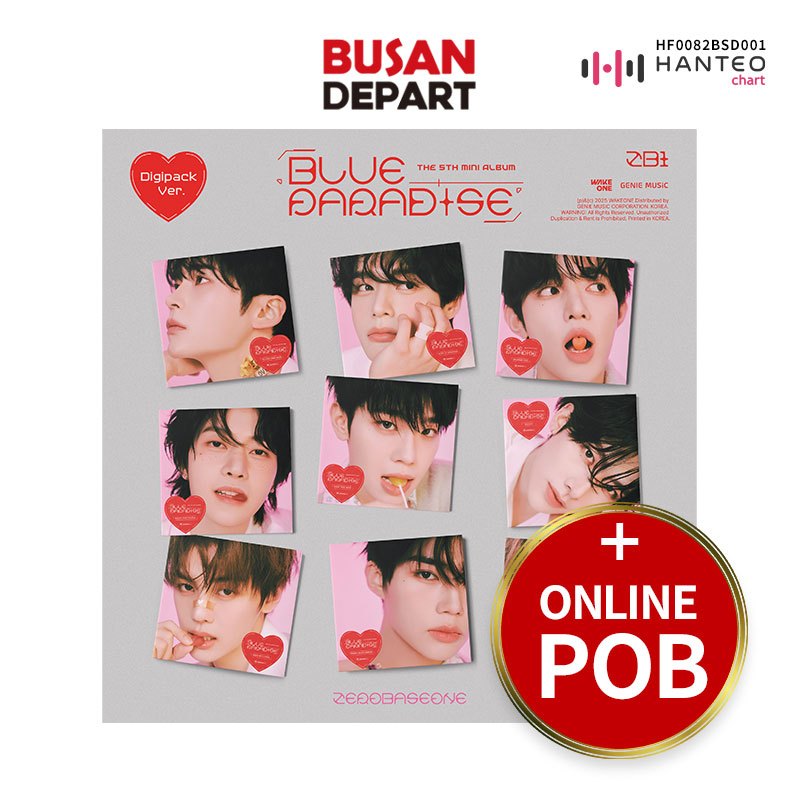 [ONLINE POB]ZEROBASEONE The 5th Mini Album [BLUE PARADISE] Digipack Ver ...