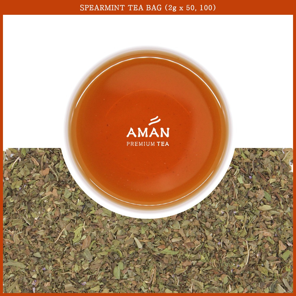premium spearmint tea (2g x 50, 100) decaffeinated korean drink ...