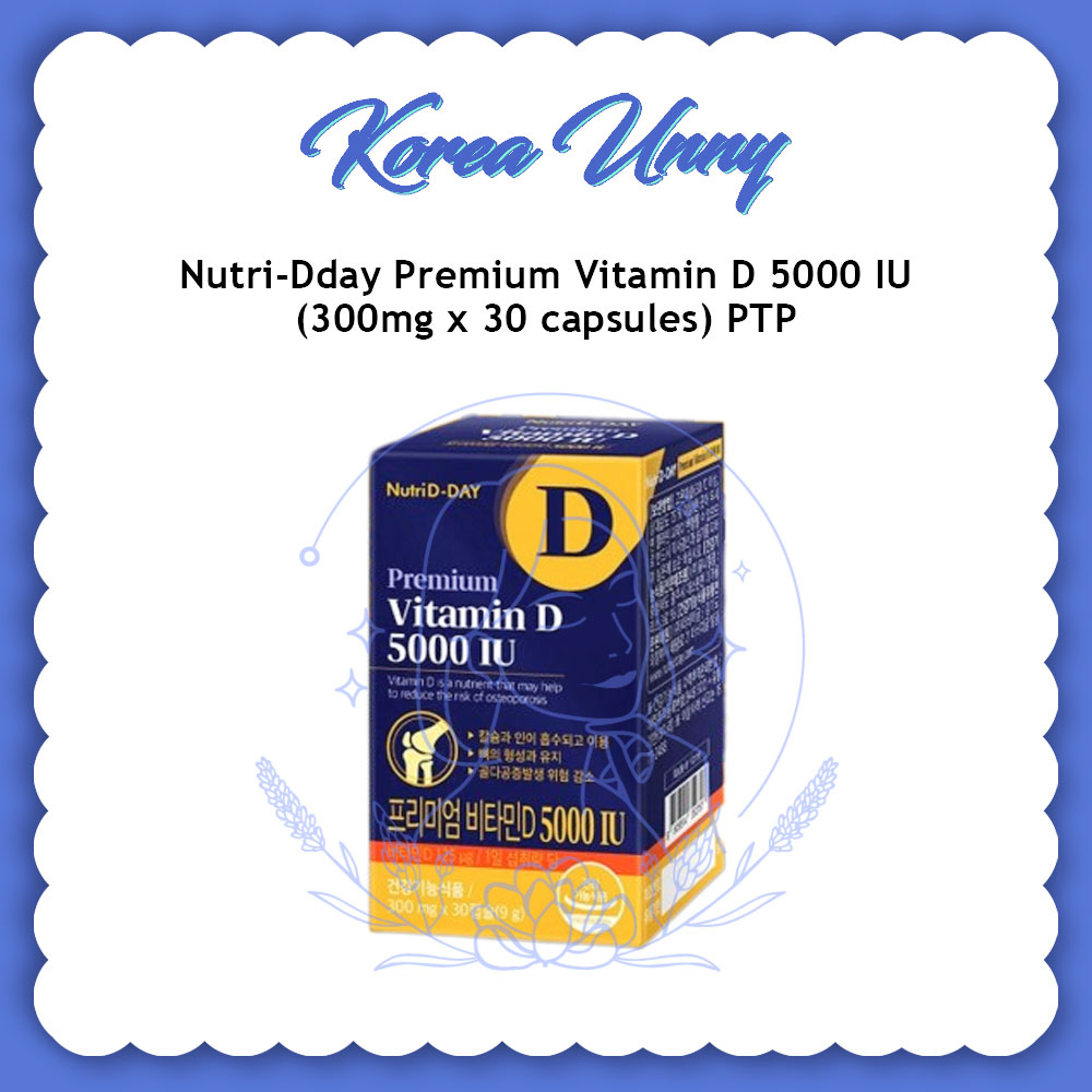 Nutri-Dday Premium Vitamin D 5000 IU 300mg x 30 capsules (PTP) | Shopee Philippines