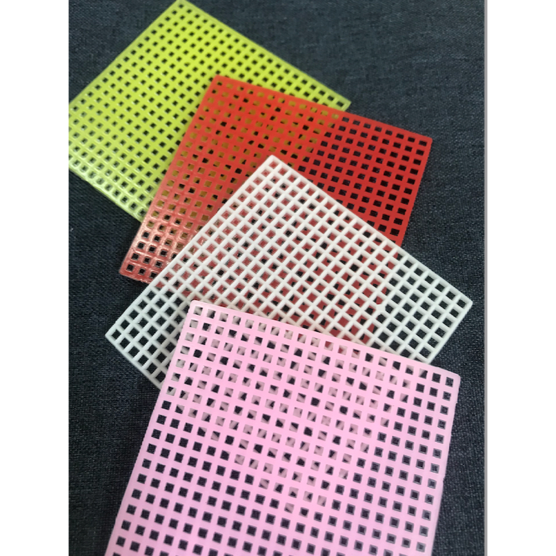 Cross Stitch Mesh Board Plastic Canvas Sheets Square (7cm x 7cm ...