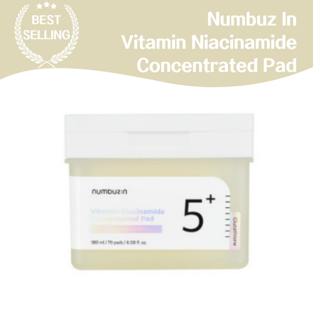 Numbuzin Glutathione Vitamin Niacinamide Concentrated Pad (180ml/ 70 ...