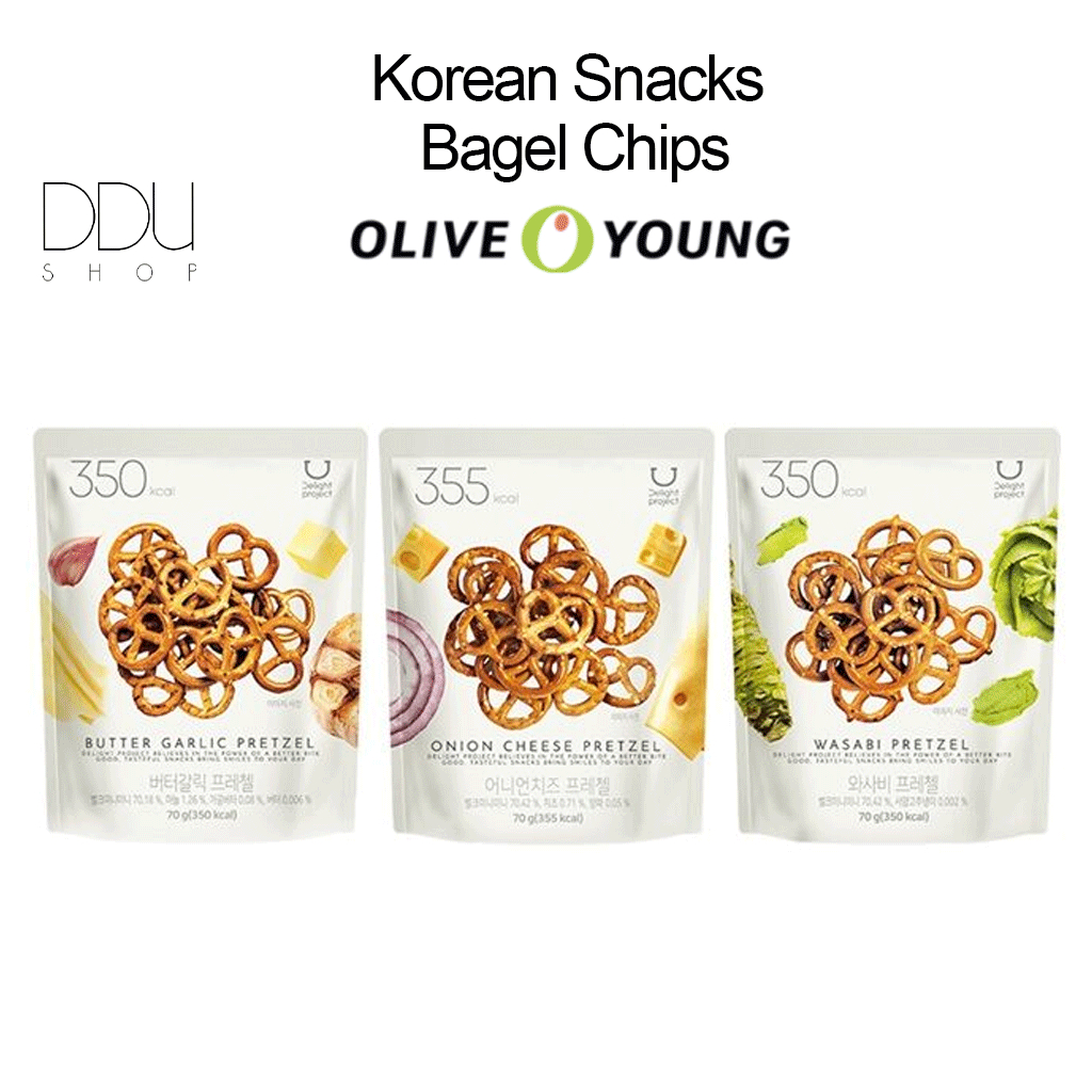 [Olive Young] Korean Snacks Low Calorie Pretzels /Butter Garlic /Onion ...