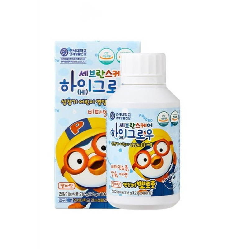 Pororo high Grow kids multi-vitamin nutrition 180 chewables height grow ...