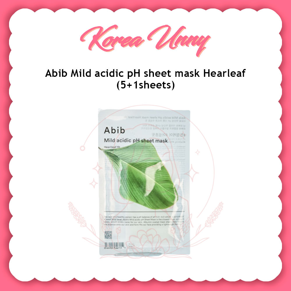 Abib Mild acidic pH sheet mask Hearleaf 5+1sheets | Shopee Philippines