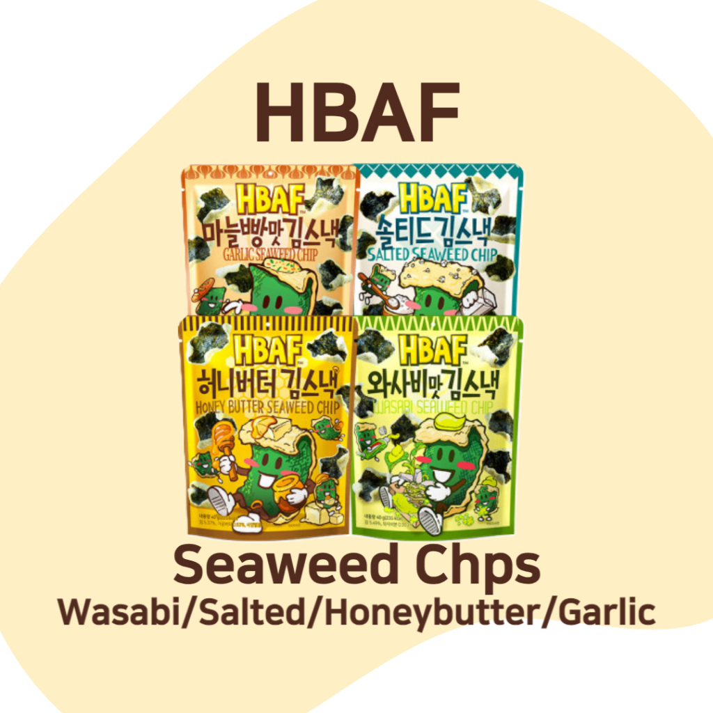 HBAF / seaweed chip 80g(4flavor) / Seaweed Snack Crispy –wasabi,salted ...