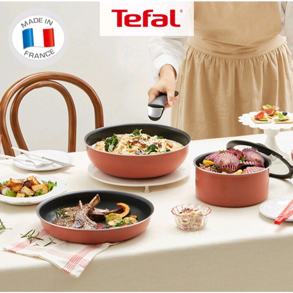 Tefal Ingenio Force Red Coral Stir-Fried Pan Multi 6P Set (Best ...