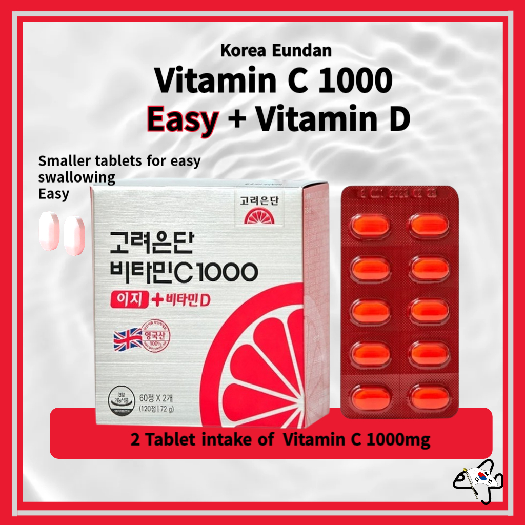 Korea Eundan Vitamin C 1000 Easy + Vitamin D /120 Tablets /180 Tablets ...