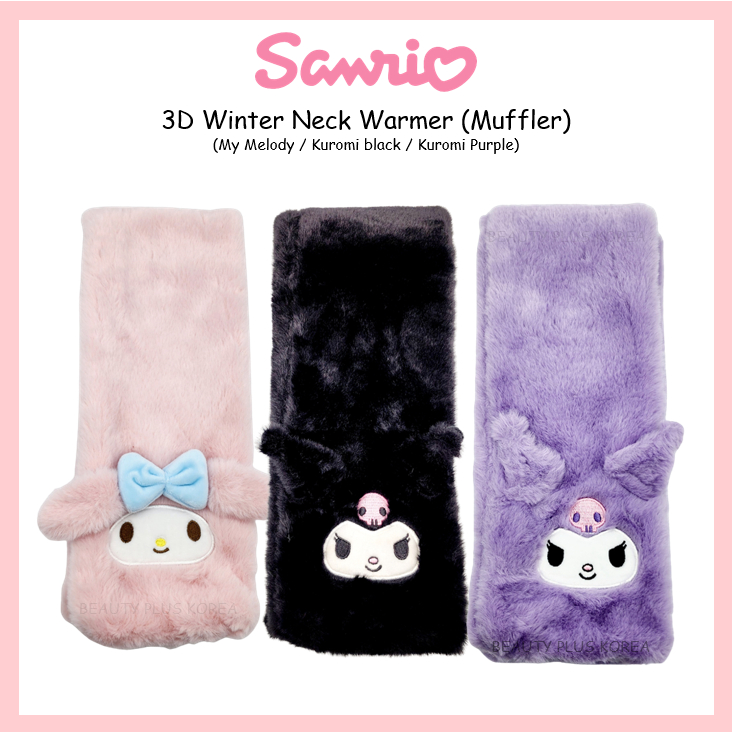 [SANRIO] 3D Winter Neck Warmer (Muffler) (My Melody / Kuromi black / Kuromi Purple) | Shopee ...