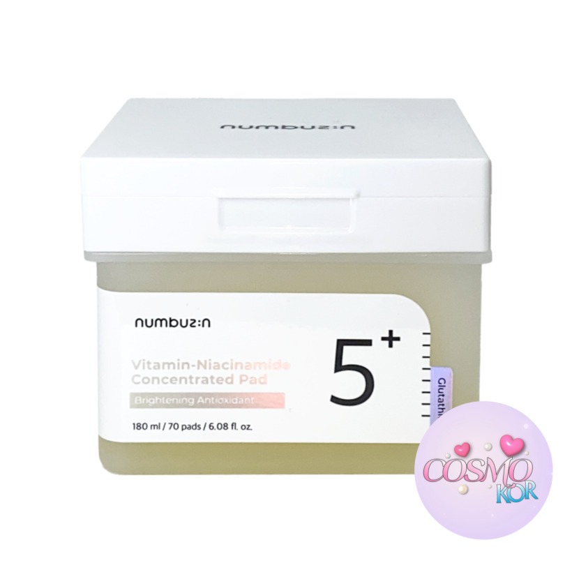 numbuzin No.5 Vitamin Niacinamide Concentrated Pad 180ml( 70pads) | Shopee Philippines