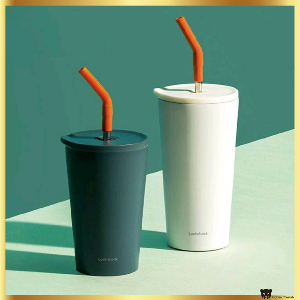 LocknLock Daily Straw Cold Tumbler SUS316 Green 400ml White 550ml ...
