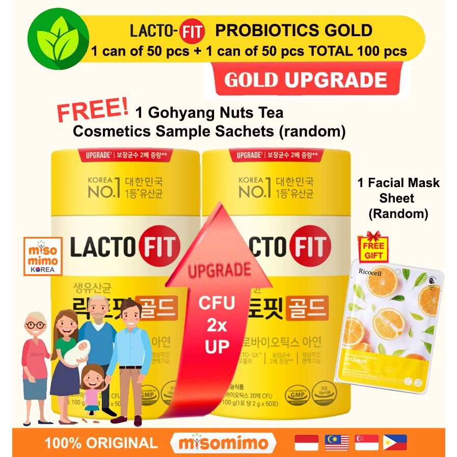 LACTOFIT Probiotic Gold 100 pcs for All Ages Lacto Fit Korea | Shopee ...