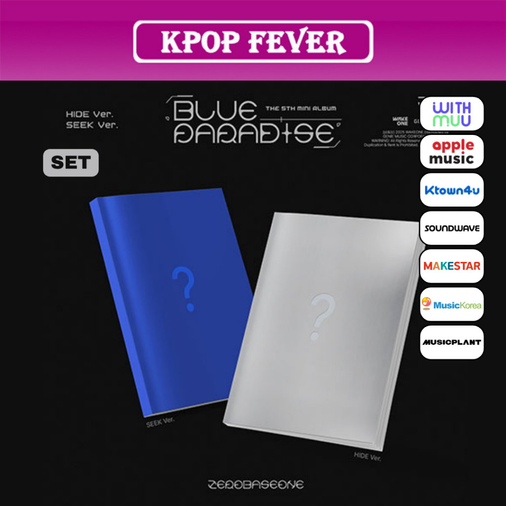 ZEROBASEONE (ZB1) - [ BLUE PARADISE ] 5TH MINI ALBUM / PHOTOBOOK VER. SET (HIDE + SEEK VER ...