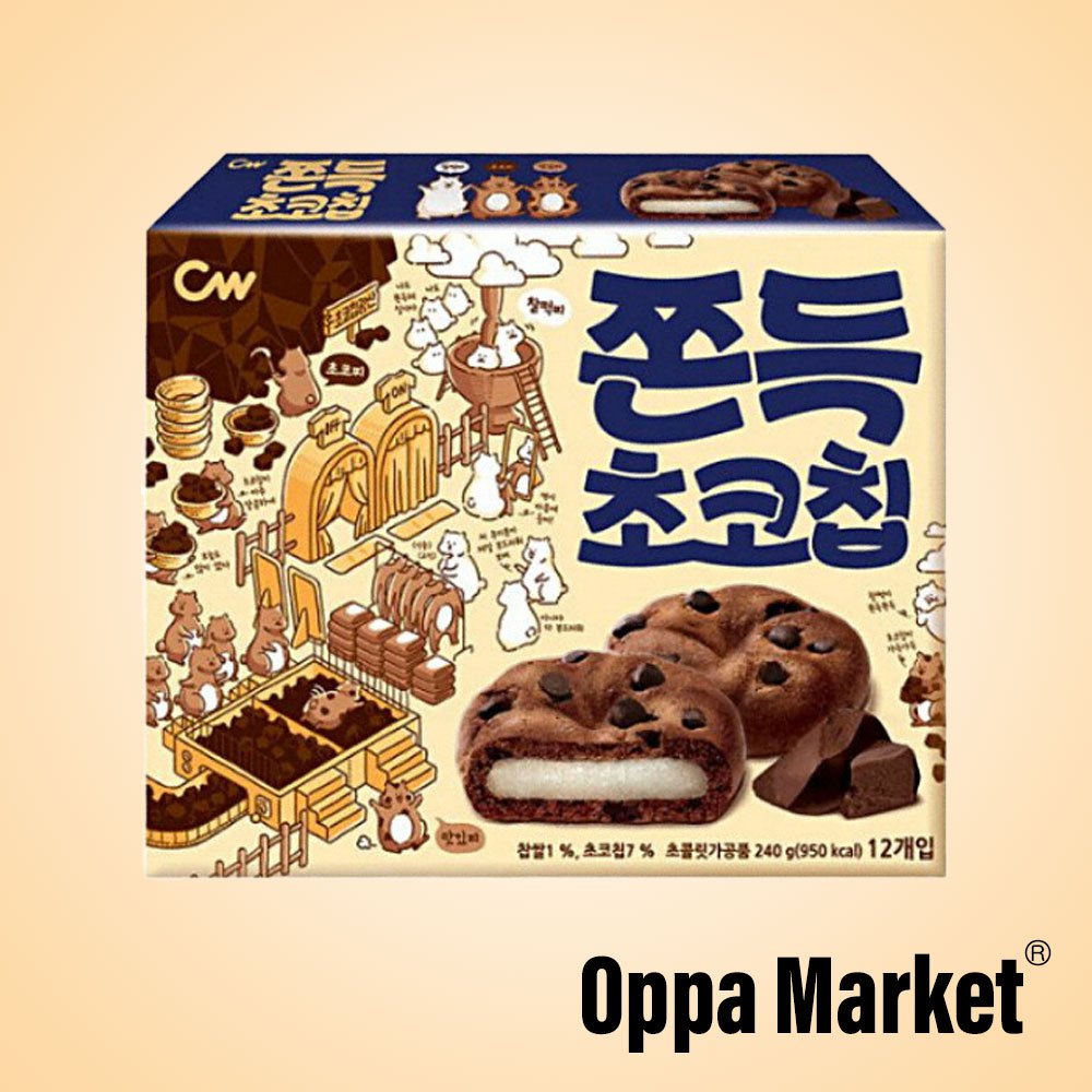 Korean Snacks Chewy sweet rice Chocolate Chip Cookies | Shopee Philippines