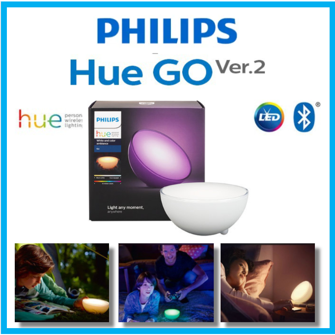 Philips LED HUE GO 4.0 V2 Connector LED Smart Portable Light White and ...