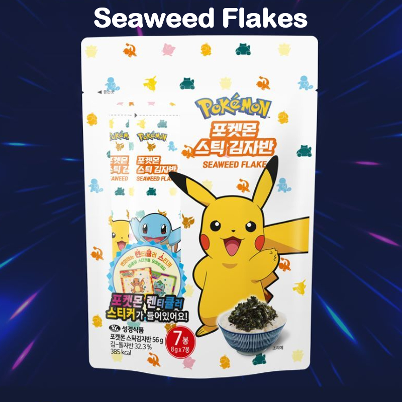 [SungGyung] Pokemon Korean Seaweed Flakes Soy Sauce Flavor 8g (2p/7p ...