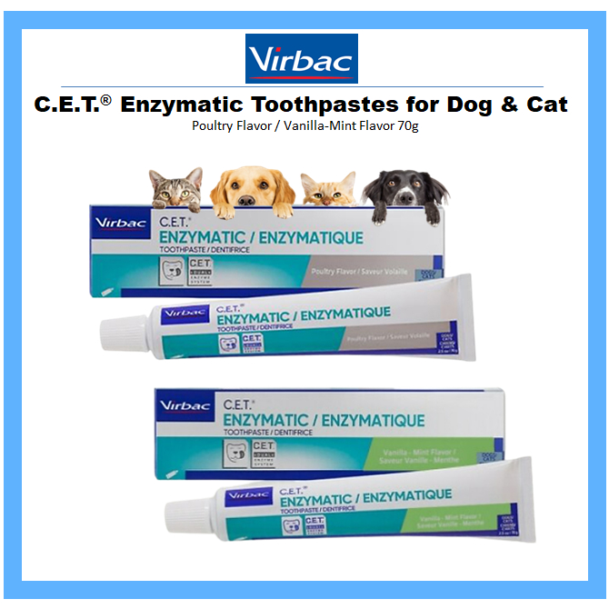 [Virbac] C.E.T. Enzymatic Toothpastes for Dog & Cat Poultry Flavor ...