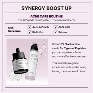 [COSRX OFFICIAL] ACNE CONTROL BOOST SET_6 Peptide Serum + Niacinamide 15% Serum, Acne control ...