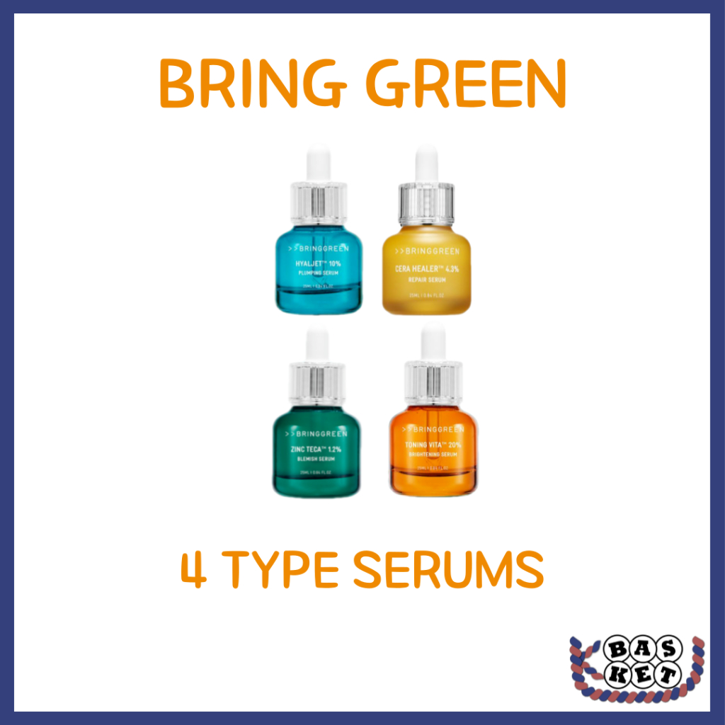[BRING GREEN] BRING GREEN SERUM 4 TYPES 25ml (Zinc Teca, Tonning Vita, Hyaljet, Cera Healer ...