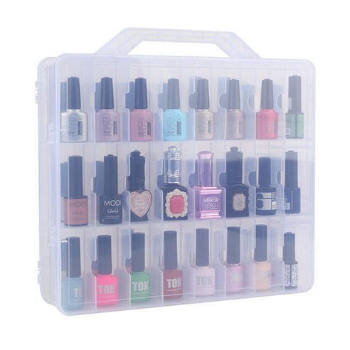 J&C portable nail polish storage box 48 compartments | Shopee Philippines