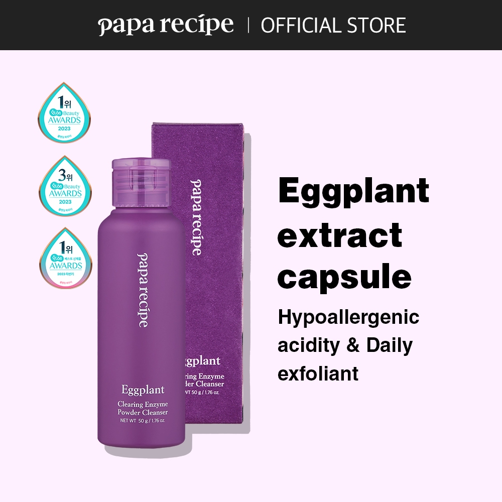 papa recipe Eggplant clearing enzyme powder cleanser (50ml) | Shopee ...