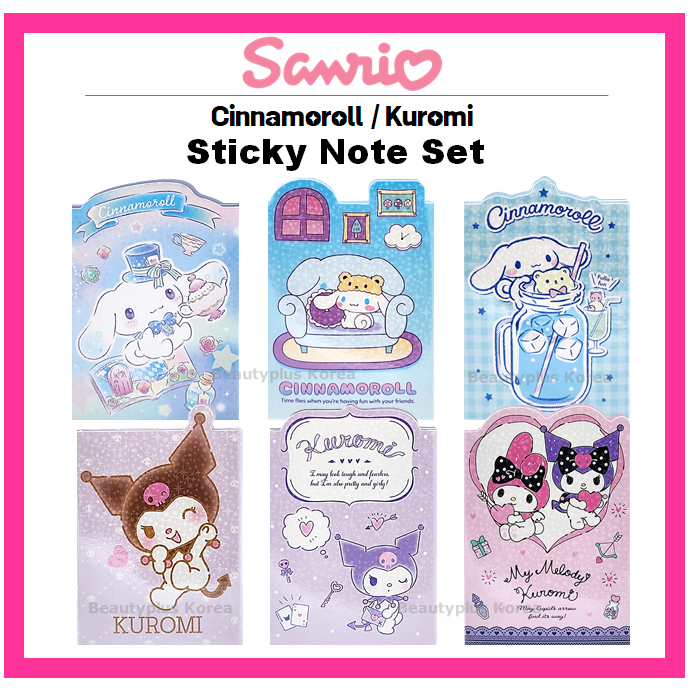 [Sanrio] Cinnamoroll / Kuromi Sticky Note Set memo it set | Shopee ...