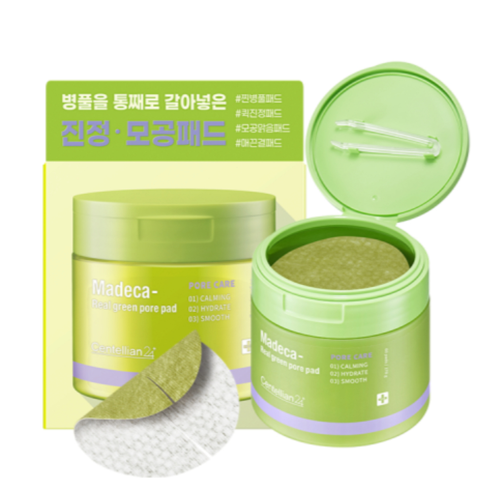 Dong-kook Pharm. Madeca Real Green Pore Pad 60 sheets (170g)/bottle ...
