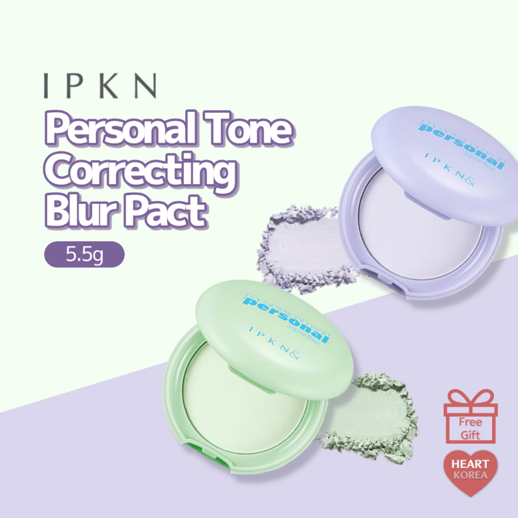 IPKN Personal Tone Correcting Blur Pact (5.5g) / primer nosebum makeup fixer setting | Shopee ...