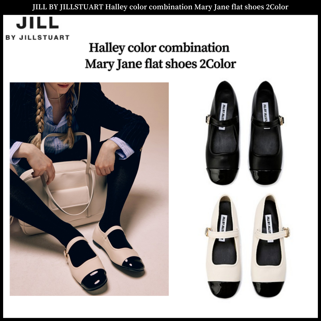 JILL BY JILLSTUART Halley color combination Mary Jane flat shoes 2Color ...