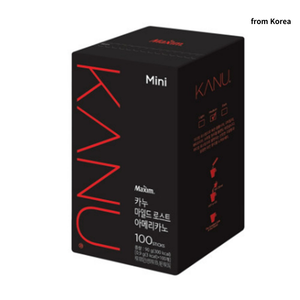 KOREA coffee MAXIM KANU Americano Mini Mild roast 100T Instant ...