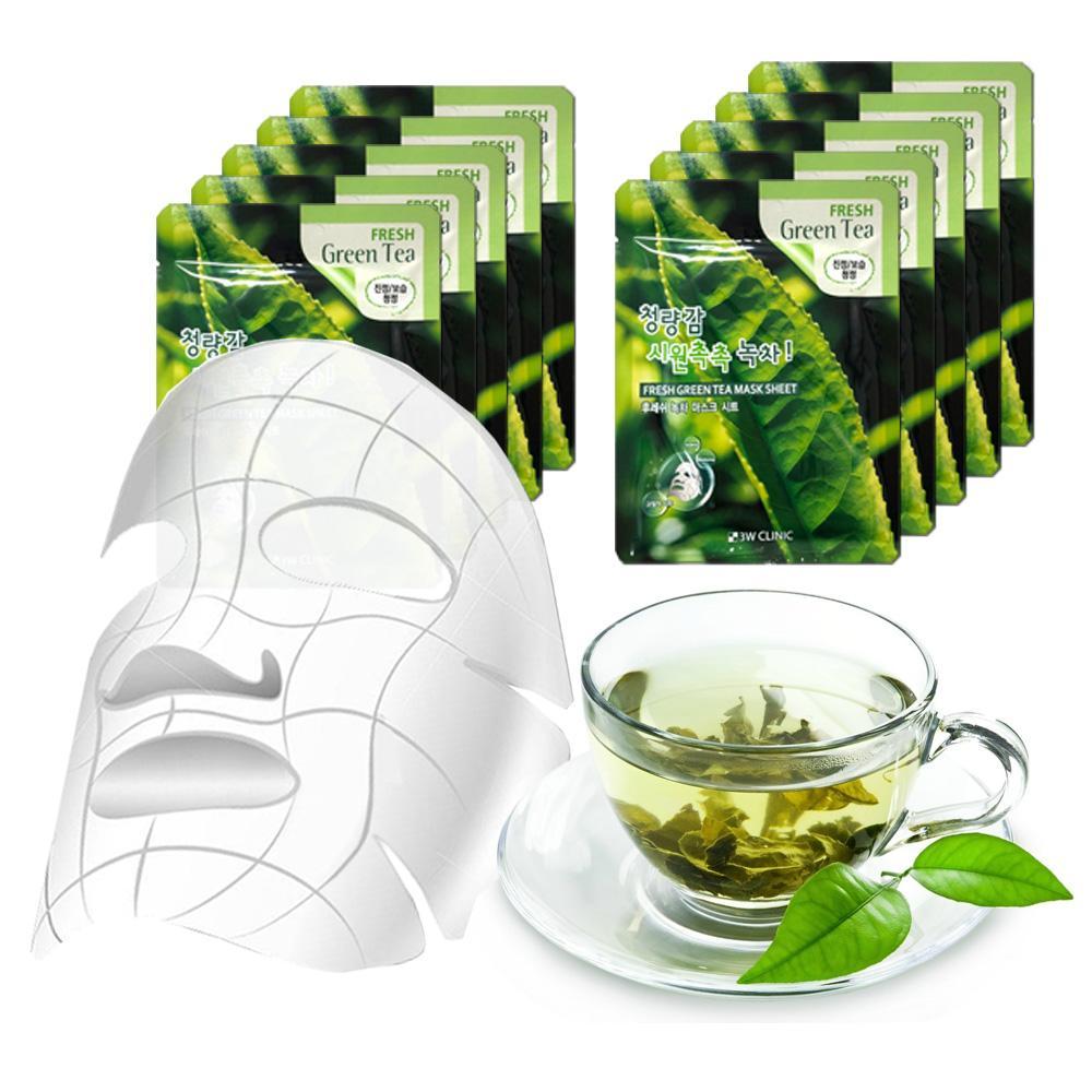 3W CLNIC Green Tea High Closer Cold and Hot Mask Sheet 30 Pieces ...