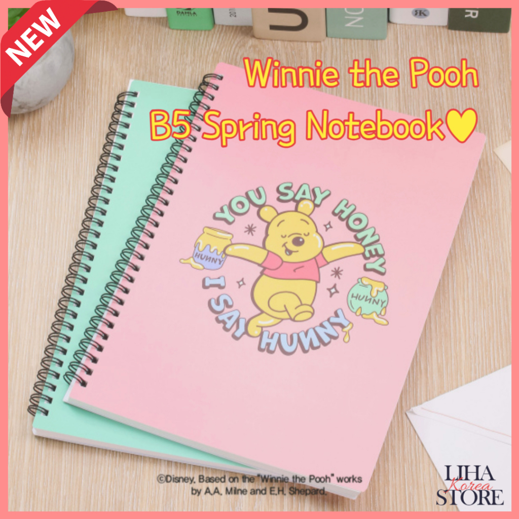 Korea Daiso Disney Winnie the Pooh Notebook Notepad POOH Memobook ...