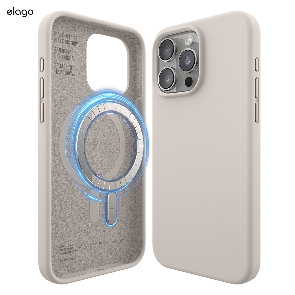 Elago Magnetic Silicone Case Compatible with MS iPhone 15 Pro and ...