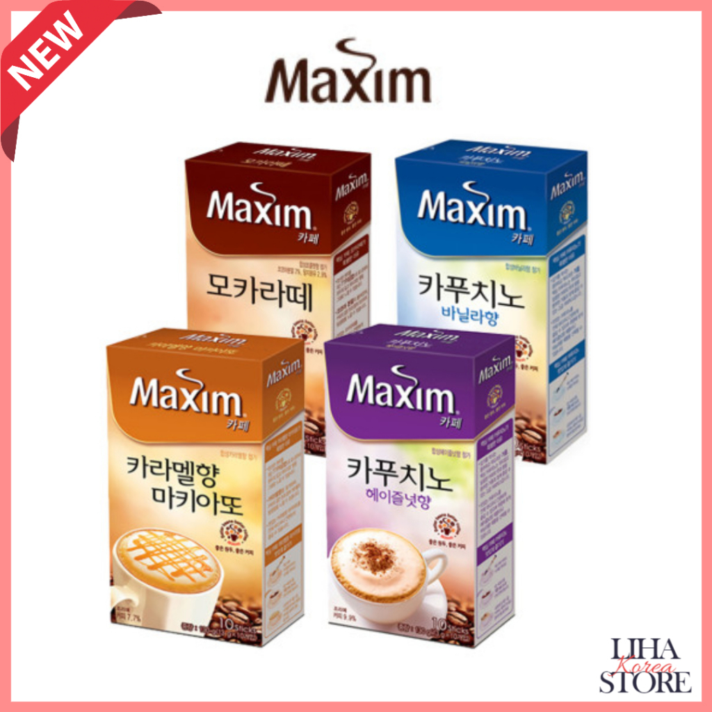 (10T)Maxim instant coffee Caramel Macchiato Latte Cappuccino Hazelnut ...