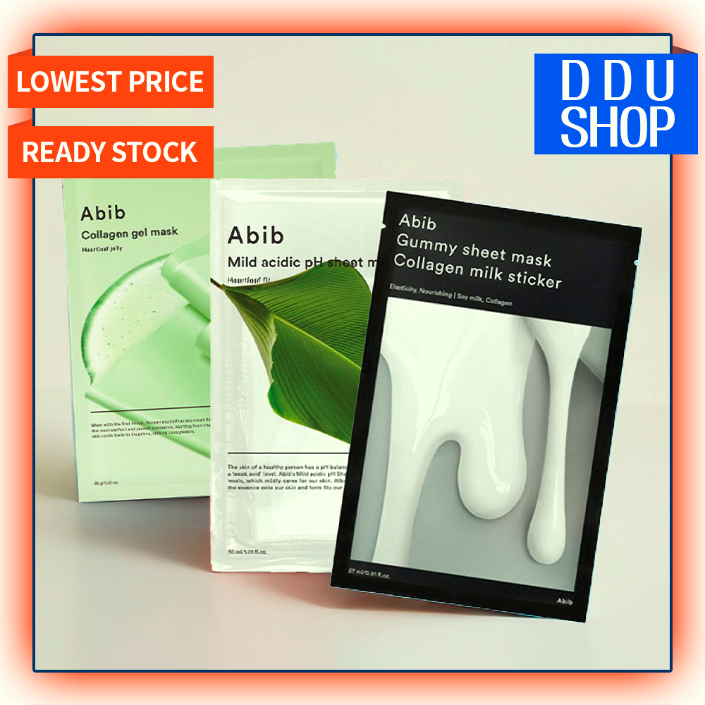 Abib Sheet Mask Collection – Gummy Sheet, Mild Acidic pH, Collagen Gel 1 Sheet Heartleaf ...
