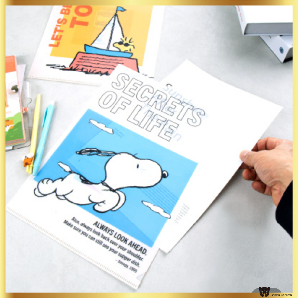 PEANUTS Snoopy L-Shape PP A4 Paper File Holder 2pcs | Shopee Philippines