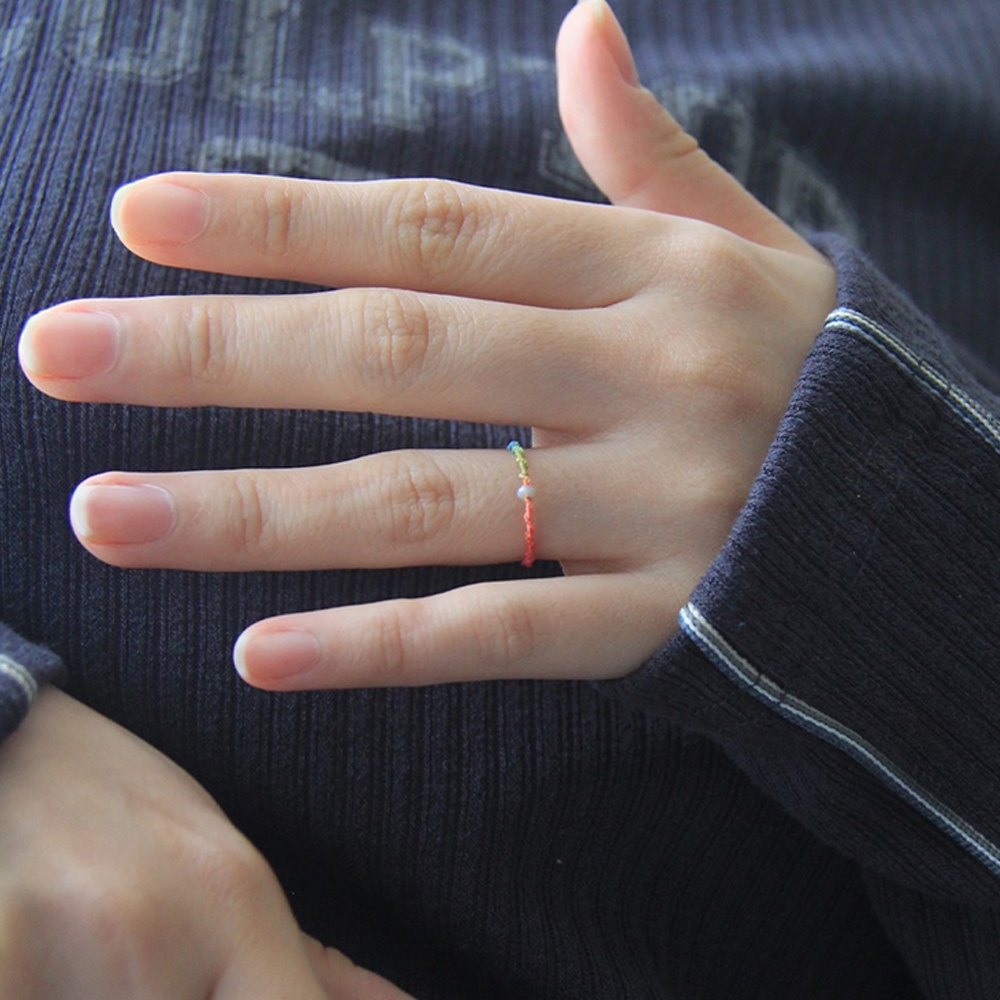 [CCNMADE][BTS SUGA] Handmade Thread Wish Gemstone Ring / Gookhwa ...