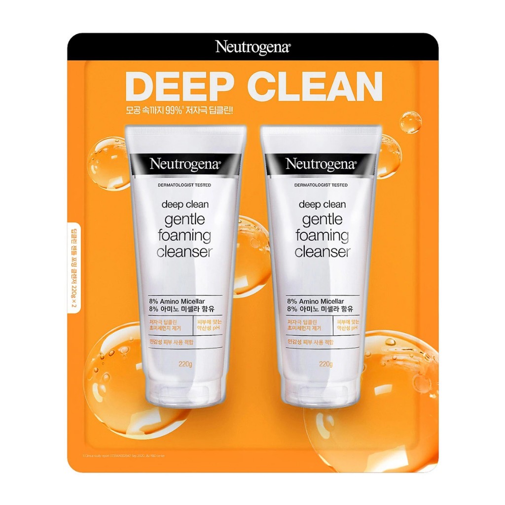( Costco Korea ) Neutrogena Deep Clean Gentle Foaming Cleanser 220g x 2 ...