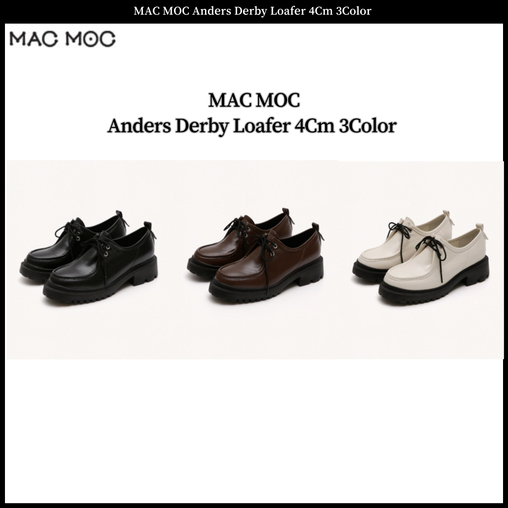MAC MOC Anders Derby Loafer 4Cm 3Color | Shopee Philippines