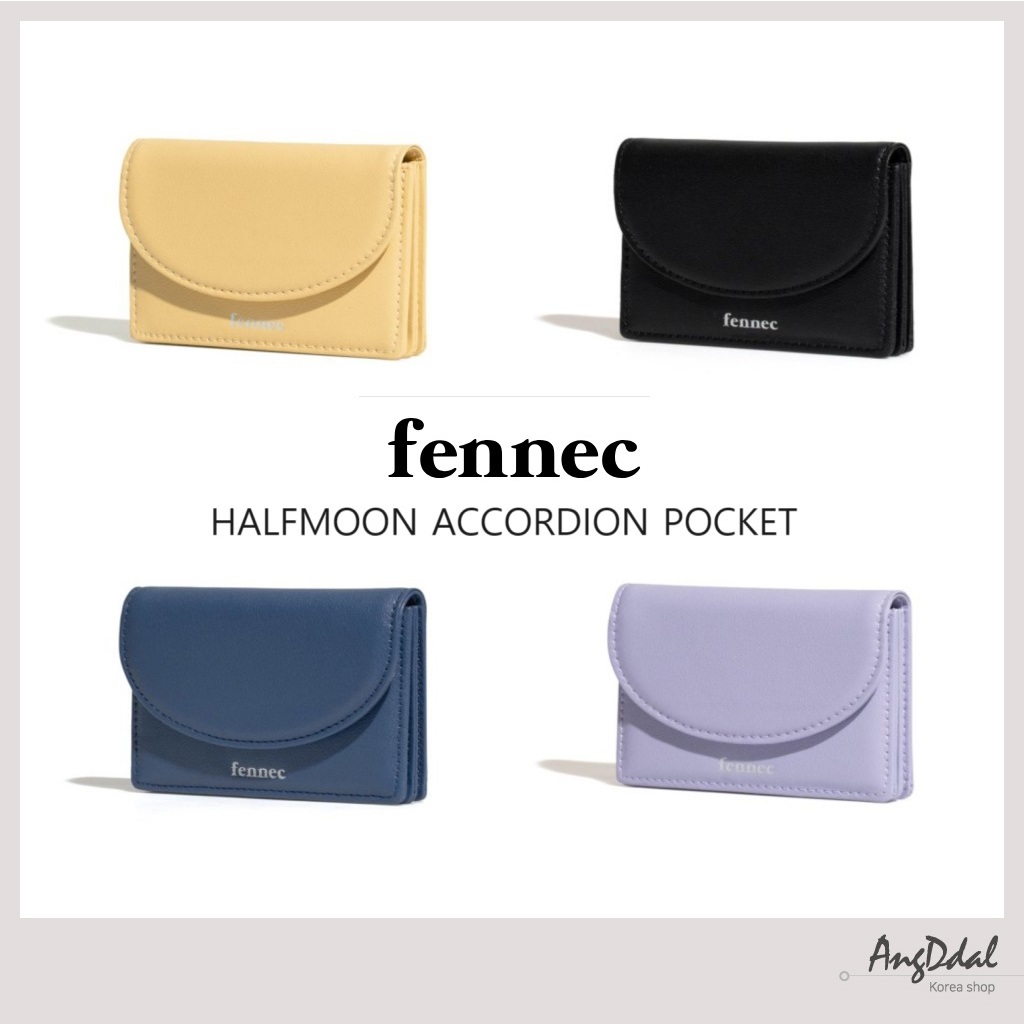 [FENNEC] HALFMOON ACCORDION POCKET Cowhide Coin Wallet Korean Delivery ...