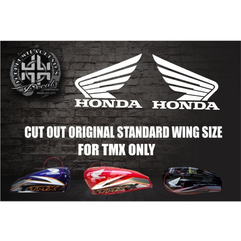 Honda tmx wing sticker cut out only | Shopee Philippines