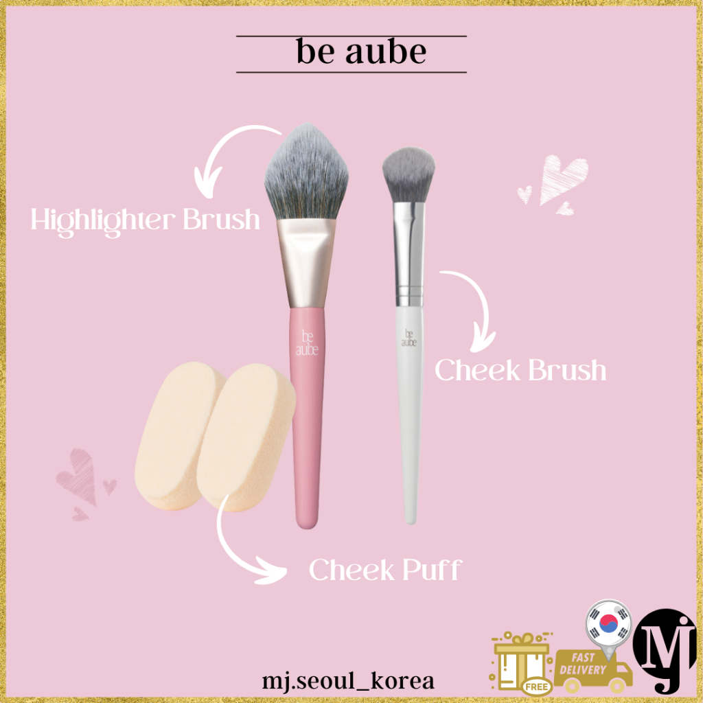 be aube Mute Brush Blush Brush Cheek Brush Cheek Puff | Shopee Philippines