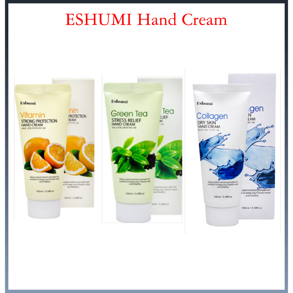 Eshumi Hand Cream Vitamin Strong Protection, Green Tea Stress Relief ...