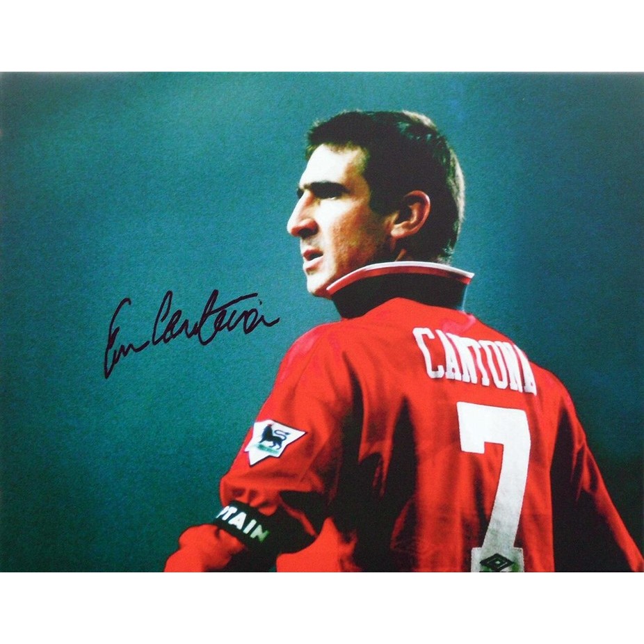 Eric Cantona Manchester United Legend Photo Print Autograph - Landscape ...