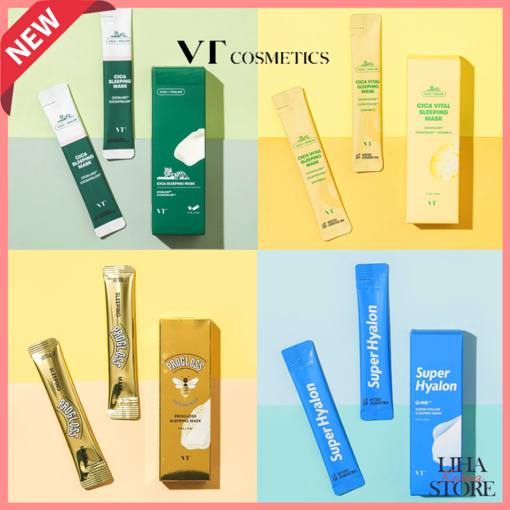 VT COSMETICS Sleeping Mask 4ml * 6sticks Made in Korea(Cica,Cica Vital ...