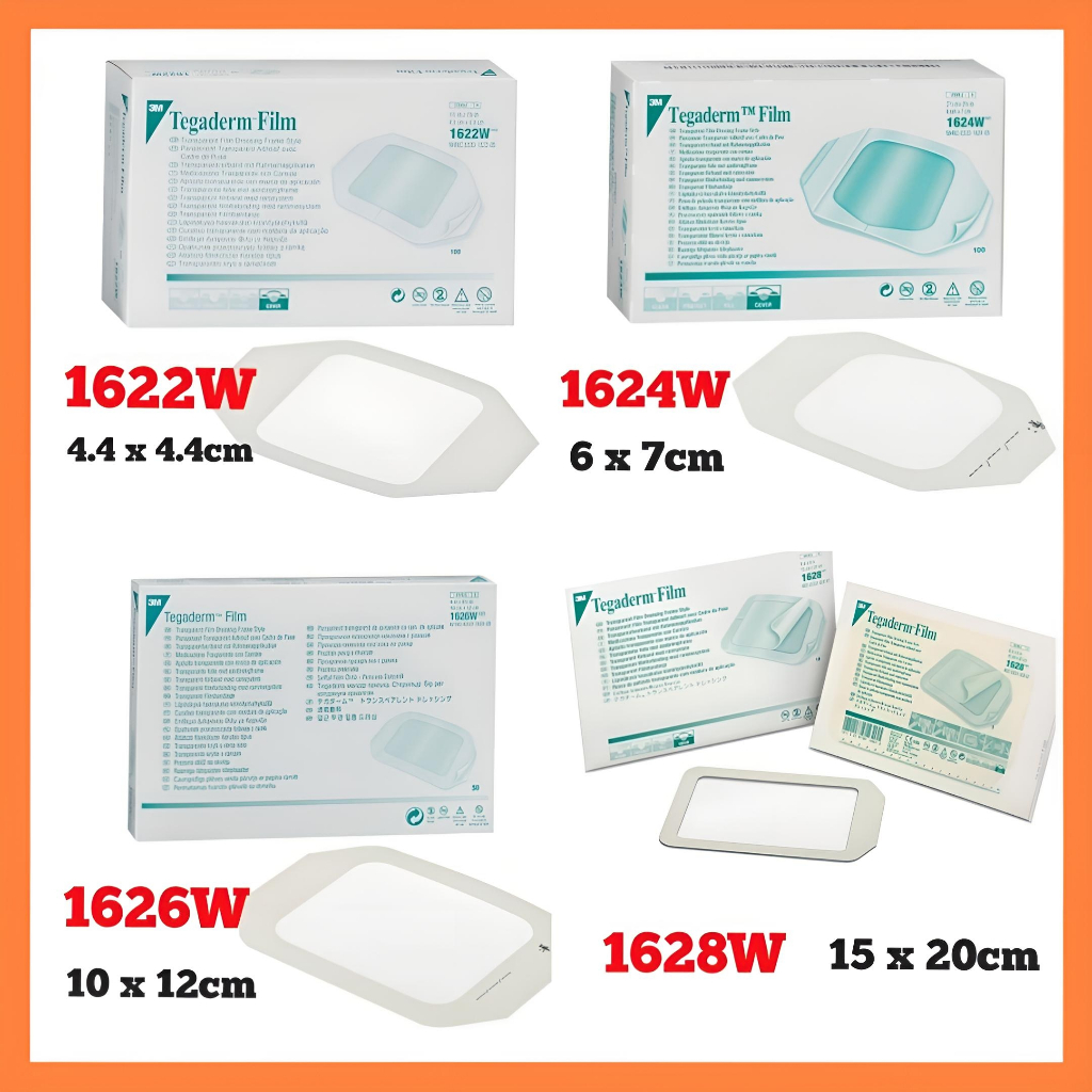 [TEGADERM] 3M Transparent Film Dressing 1622W, 1624W, 1626W, 1688W ...